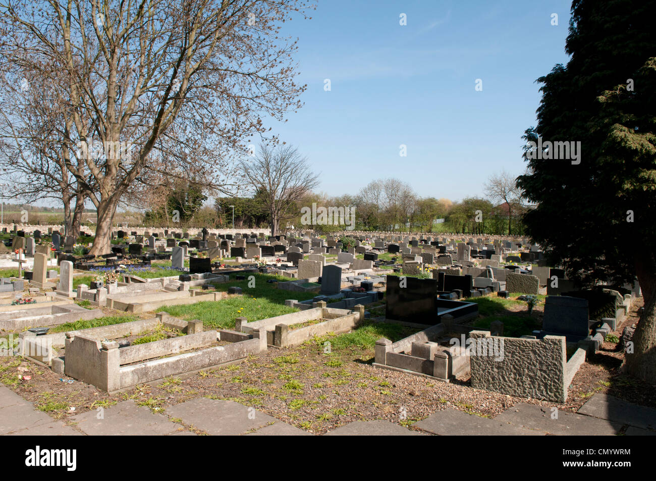 Graveyard; Saint Mary's church, Kippax Stock Photo - Alamy