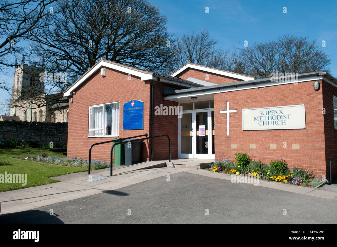 Kippax Methodist church with St.Mary's C of E church in background ...