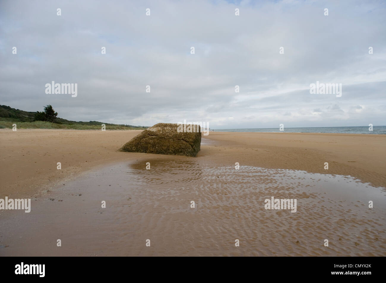 Omaha Beach assaulted on D Day by American forces in Normandy with ...
