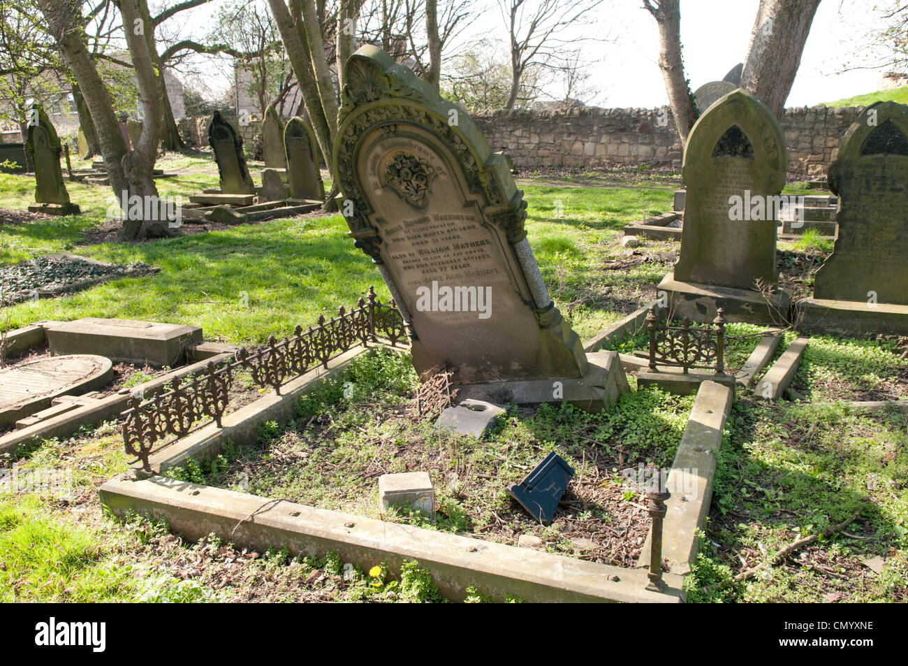 Graveyard; Saint Mary's church, Kippax Stock Photo - Alamy