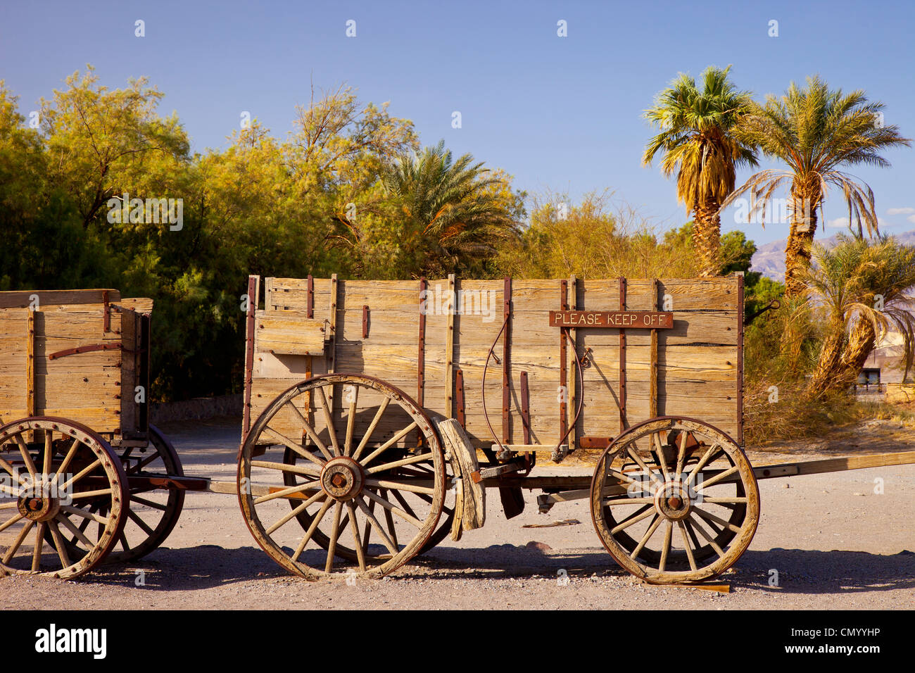 Historic wagons original hitched to "20 mule teams" transporting Borax ...