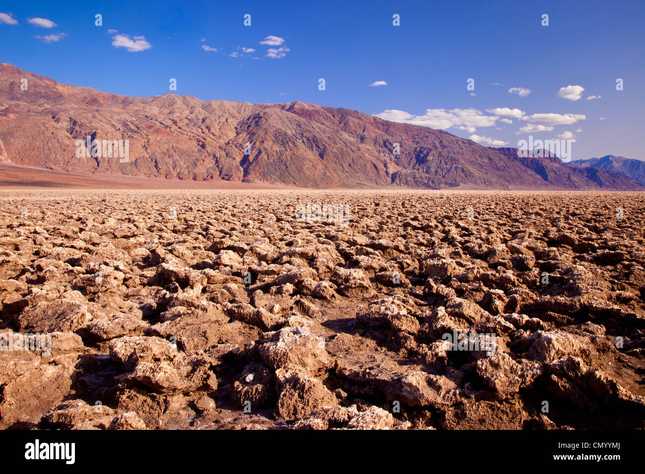 Salt clumps comprise the "Devil's Golf Course," Death Valley National ...
