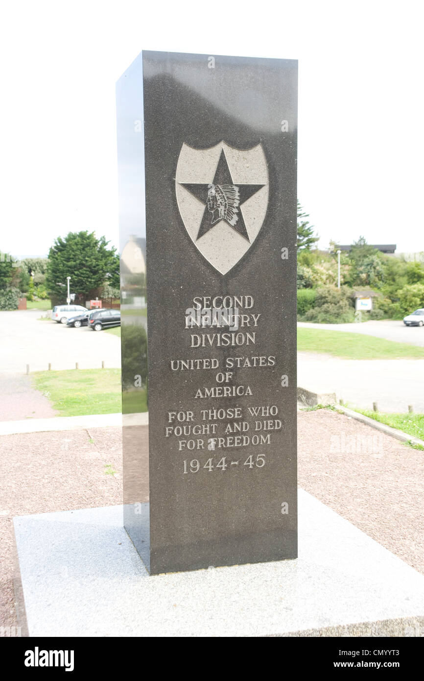 American Second Infantry Division Memorial by Bunker WN65 at the St ...