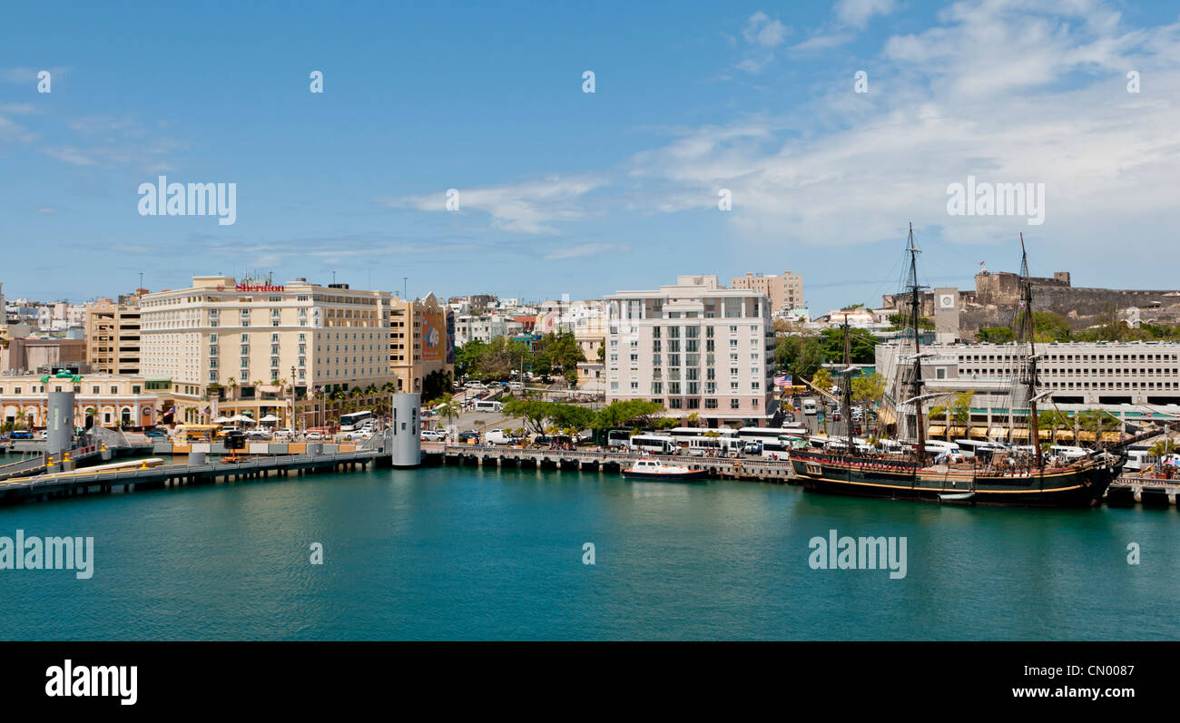 Coming in to the port of San Juan, Puerto Rico on a beautiful spring ...