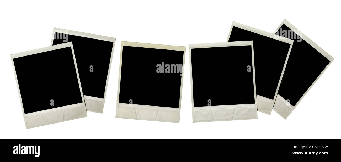 Instant photos isolated over white background Stock Photo - Alamy