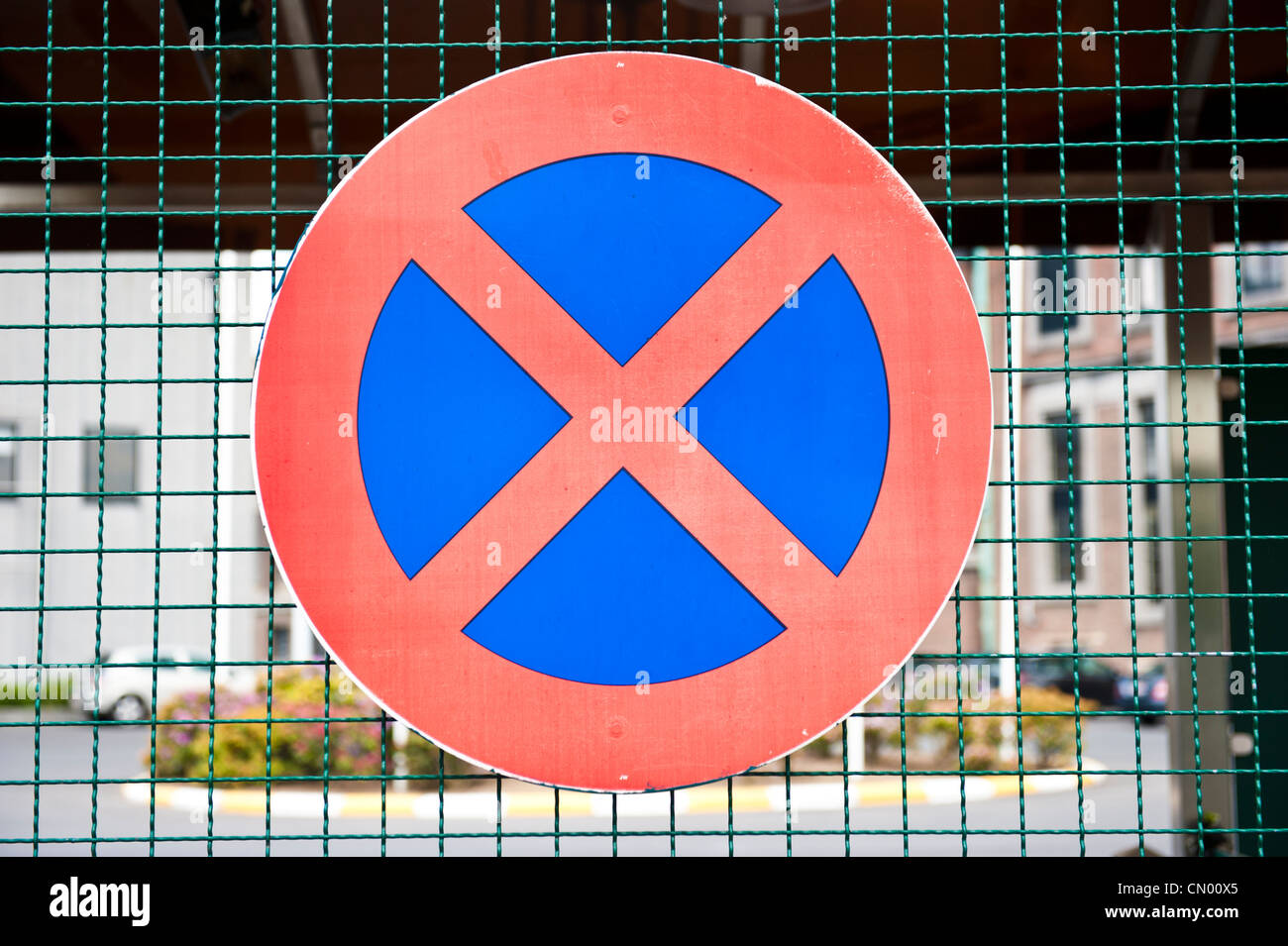 No crossing sign in Belgium Stock Photo - Alamy