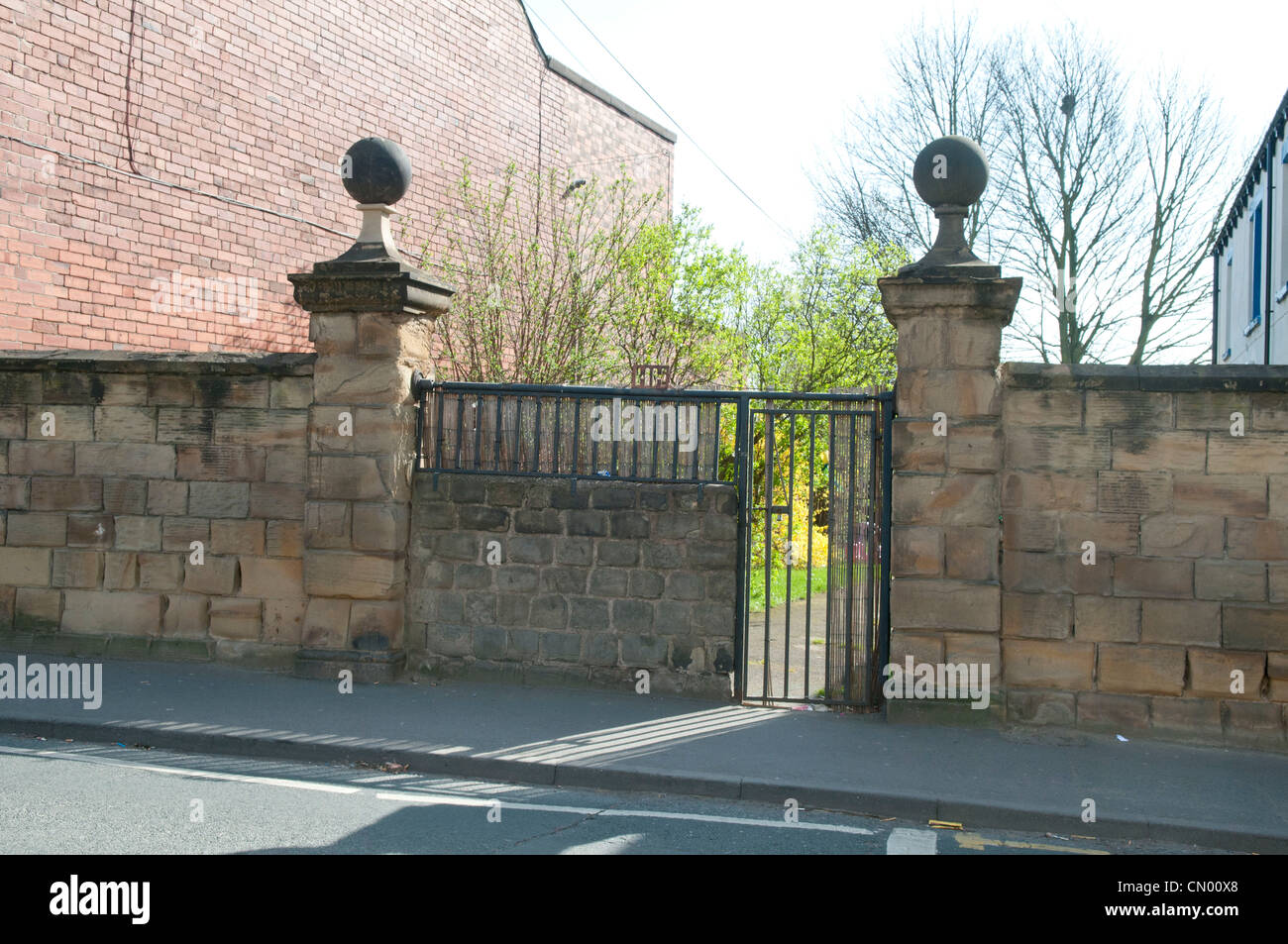 Gateway pillars to Kippax hall Stock Photo - Alamy