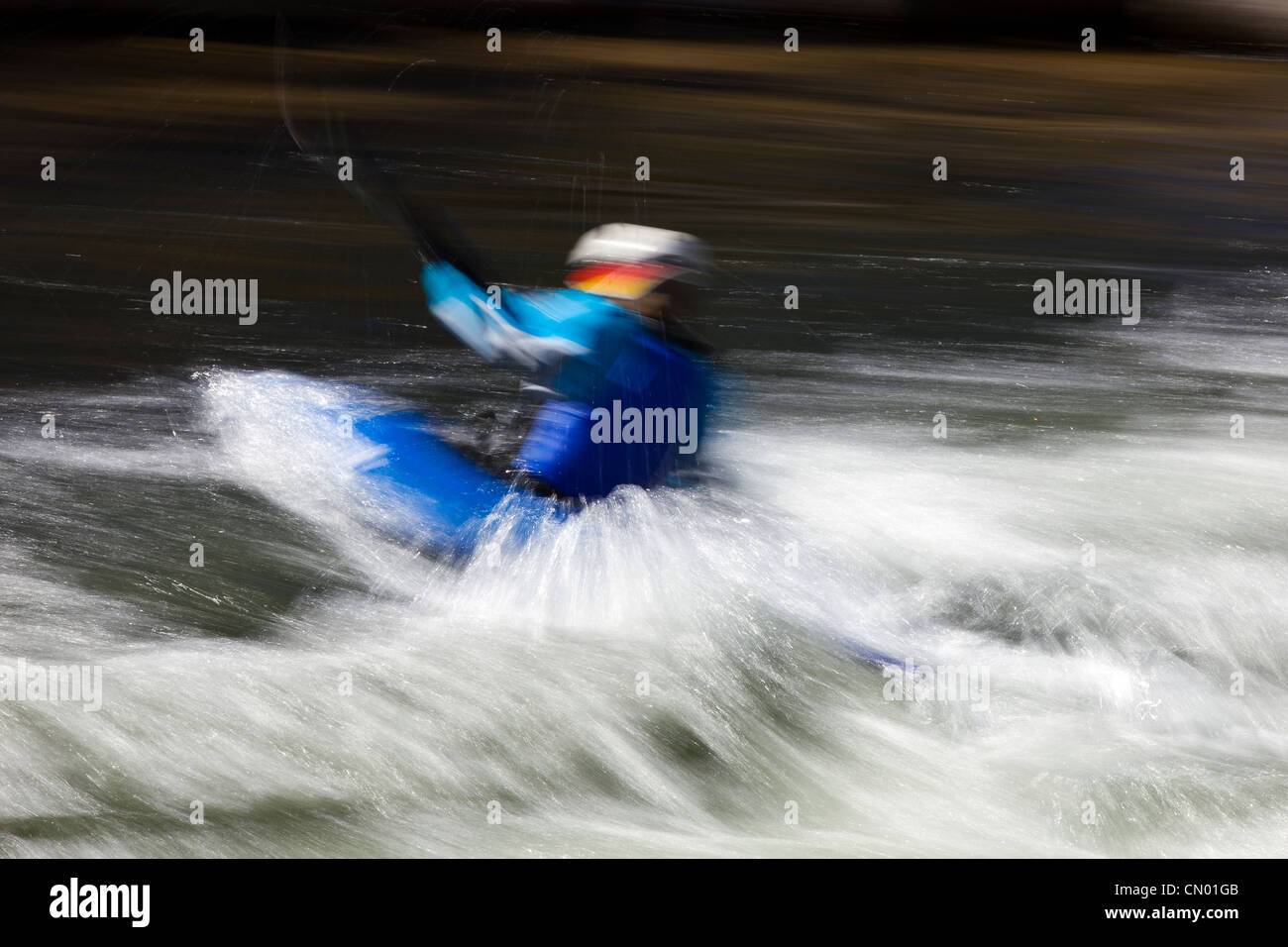 Whitewater kayak slalom race, Arkansas River, Salida, Colorado, USA ...