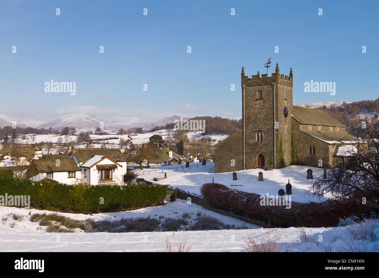 Hawkshead village, Lake District, England Stock Photo - Alamy
