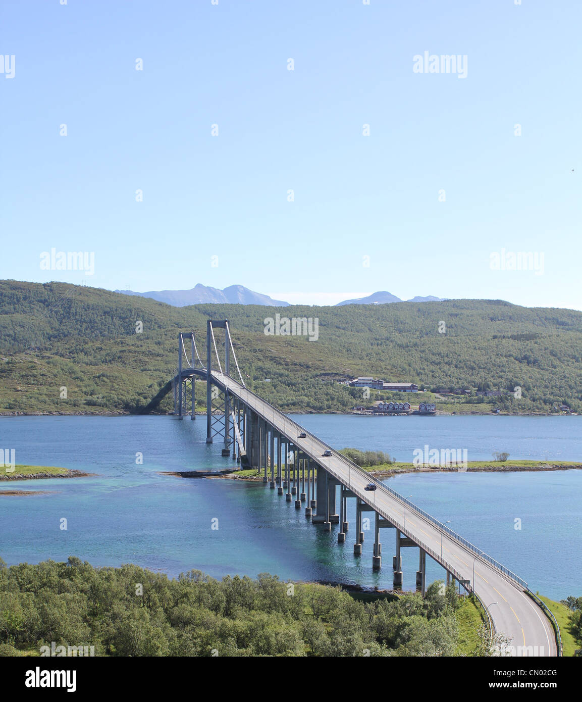 Tjeldsund Bridge in Norway Stock Photo - Alamy