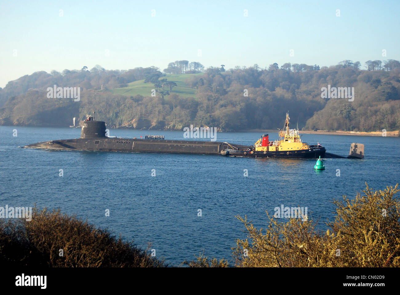 HMS Vigilant departs from Devonport Naval Base in Devon on sea trials ...