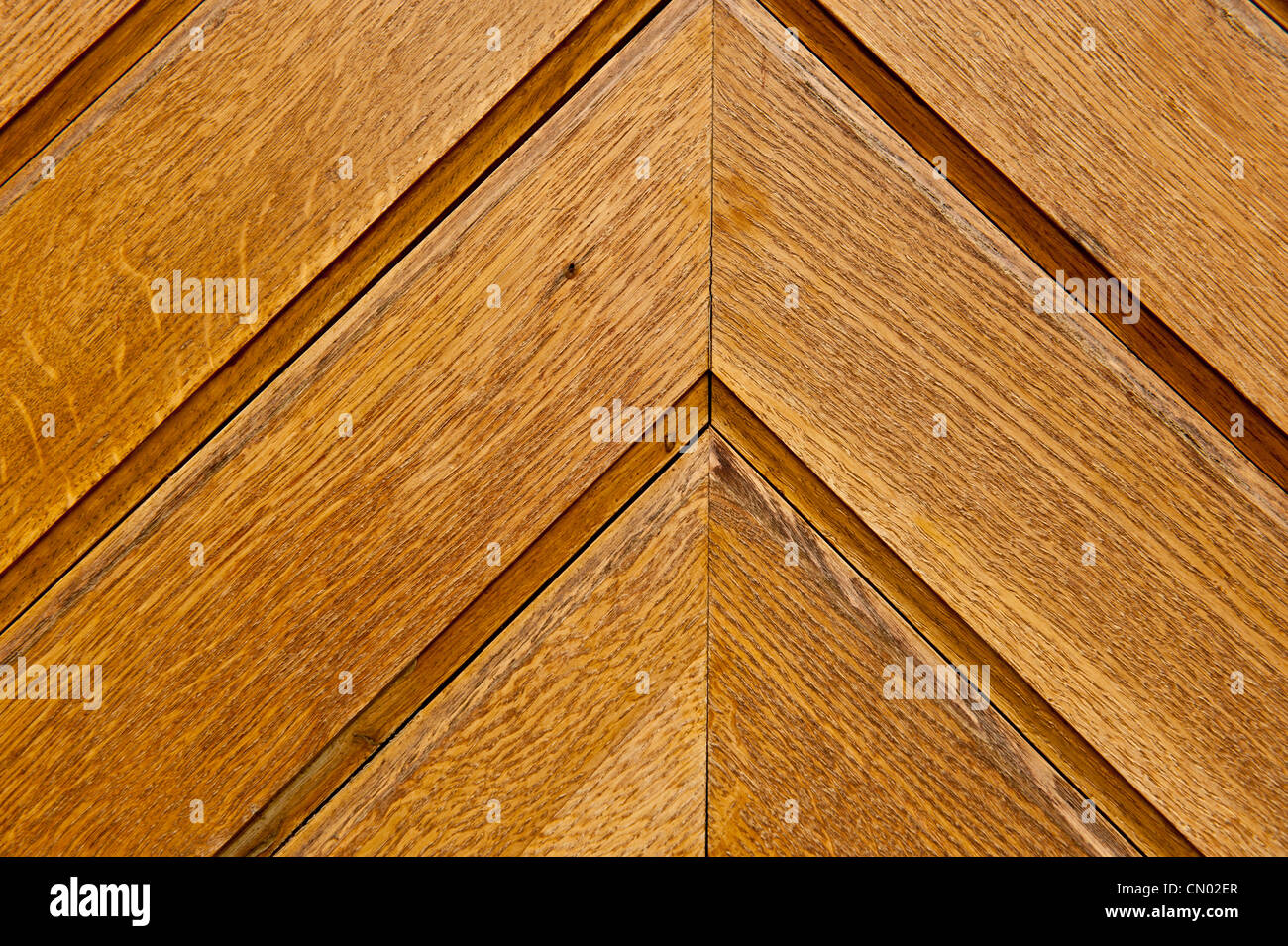 Sharp angle, v-shaped pattern of a wooden door Stock Photo - Alamy
