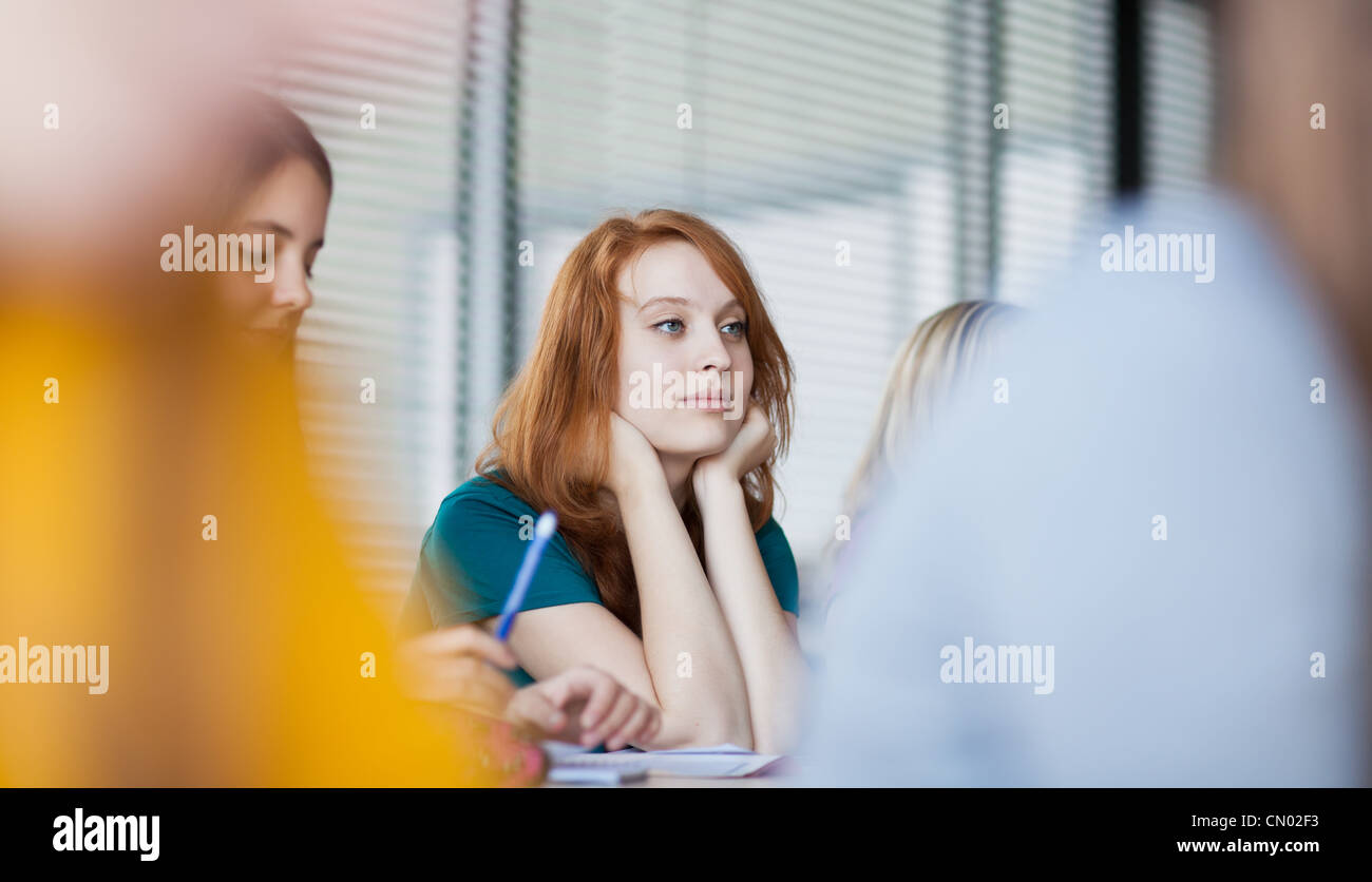 Students in class (color toned image Stock Photo - Alamy