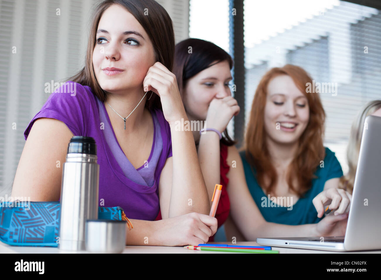 Students in class (color toned image Stock Photo - Alamy