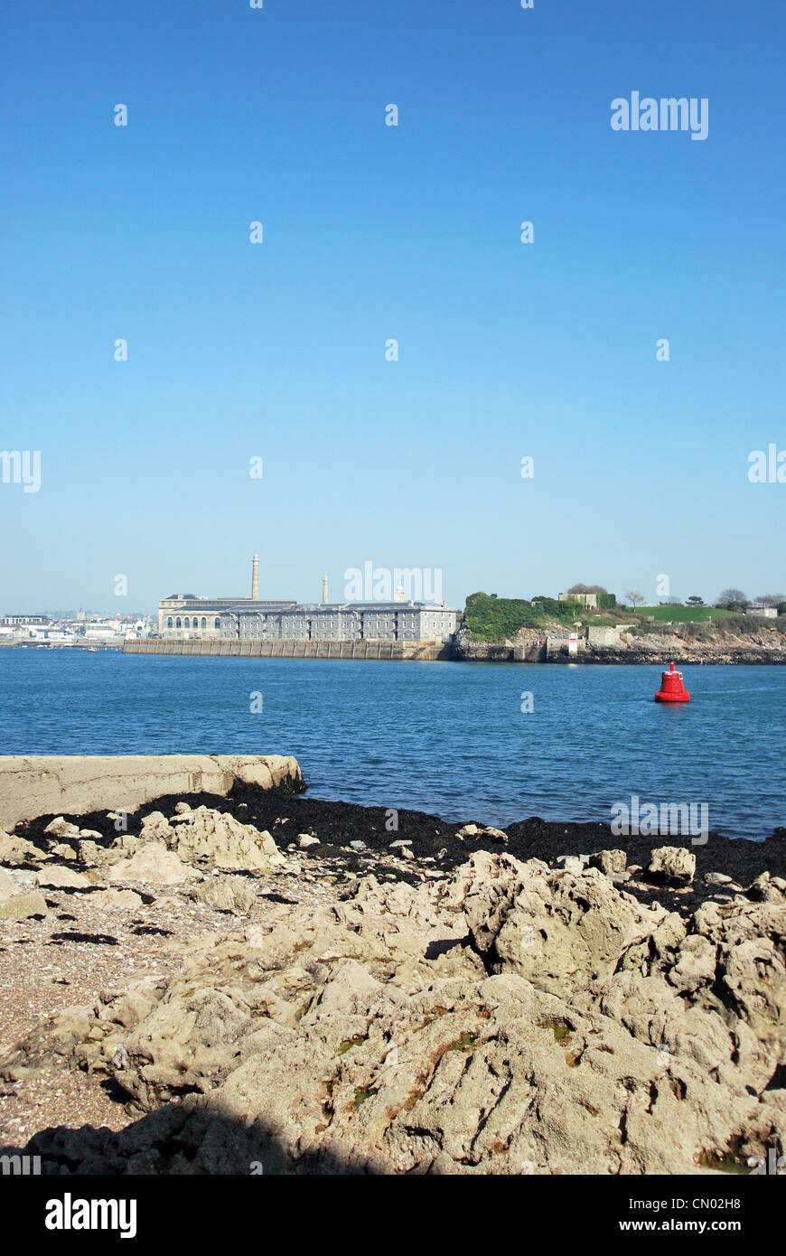 A view of Devils Point and East Stonehouse in Plymouth, Devon, United ...