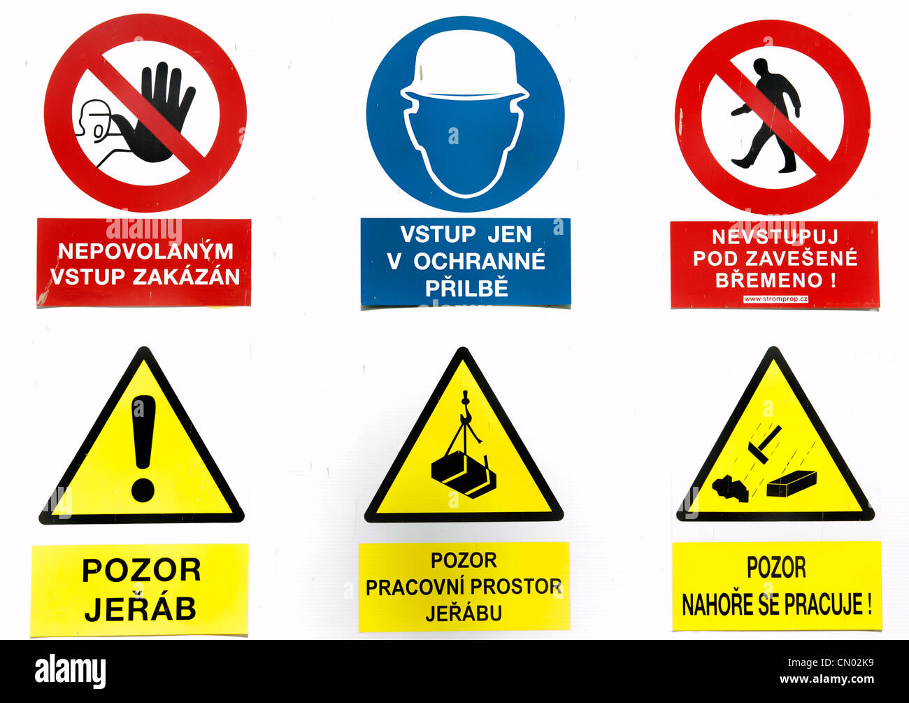 Construction Warning Signs Symbols