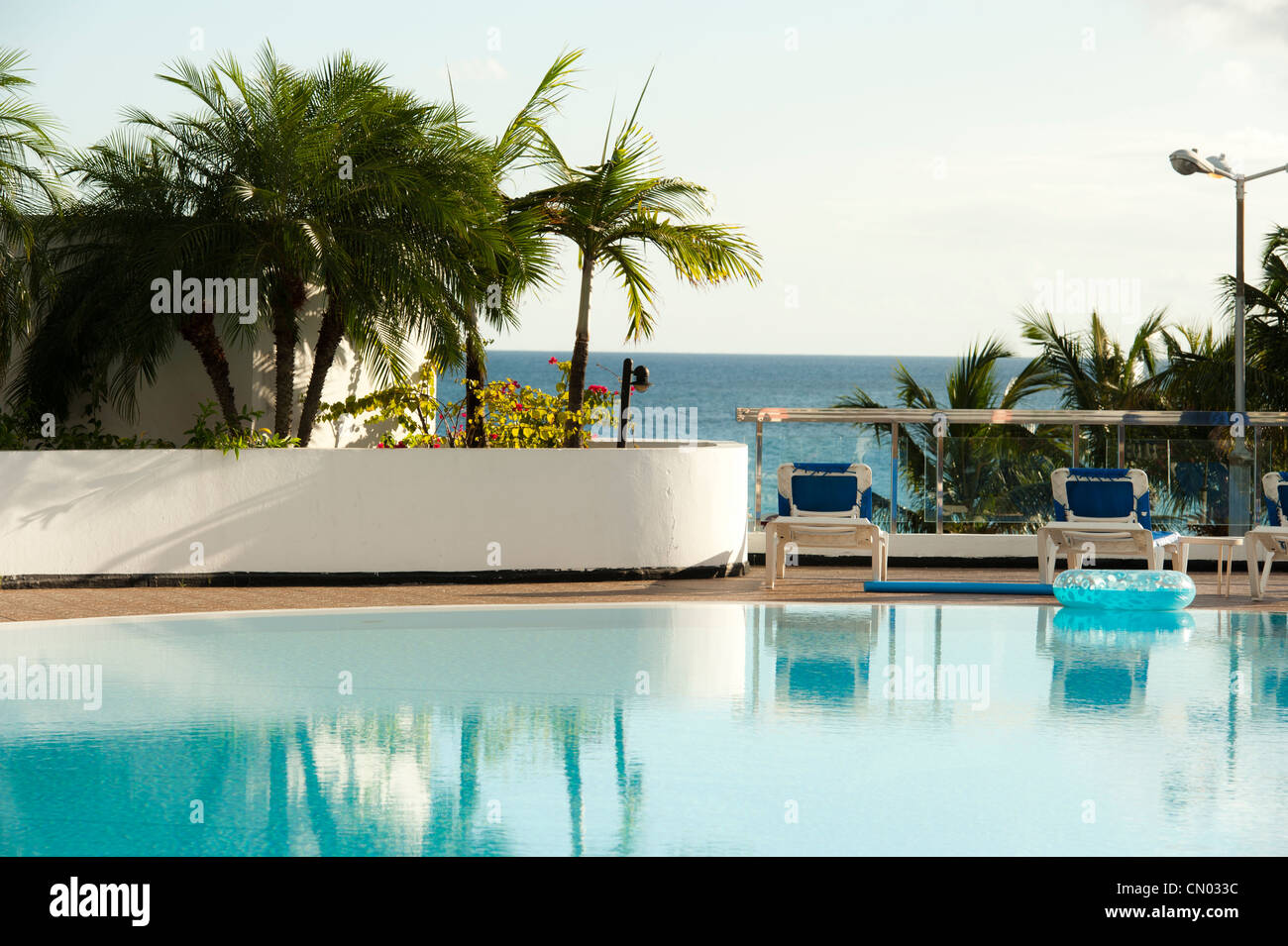 A beautiful image of the resort swimming pool on a sunny day Stock ...