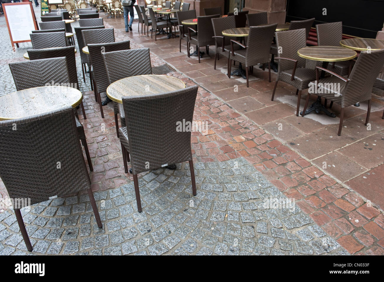 Outside cafe setup Stock Photo - Alamy