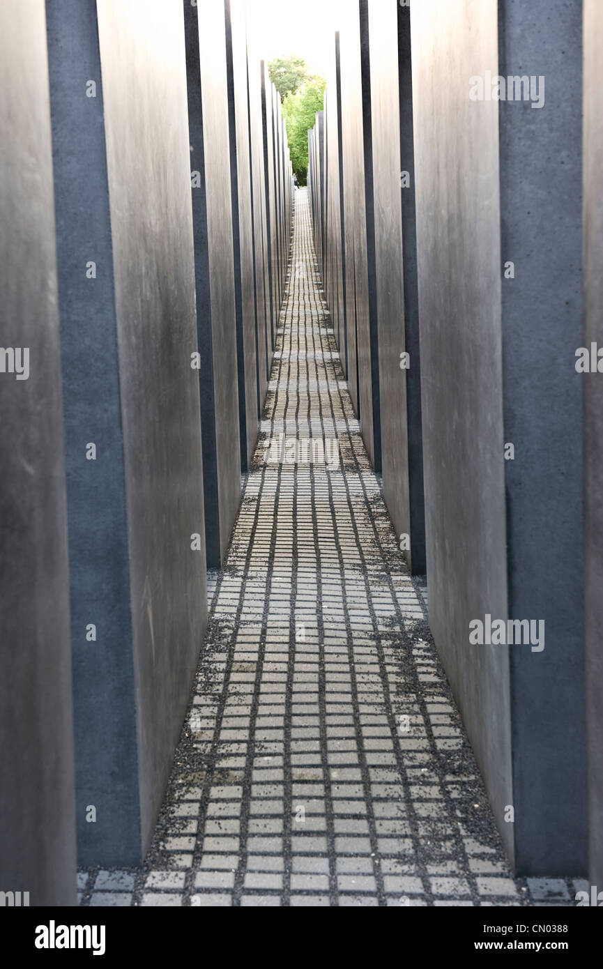 An extremely long shot of tall barricades confining a cemented block ...