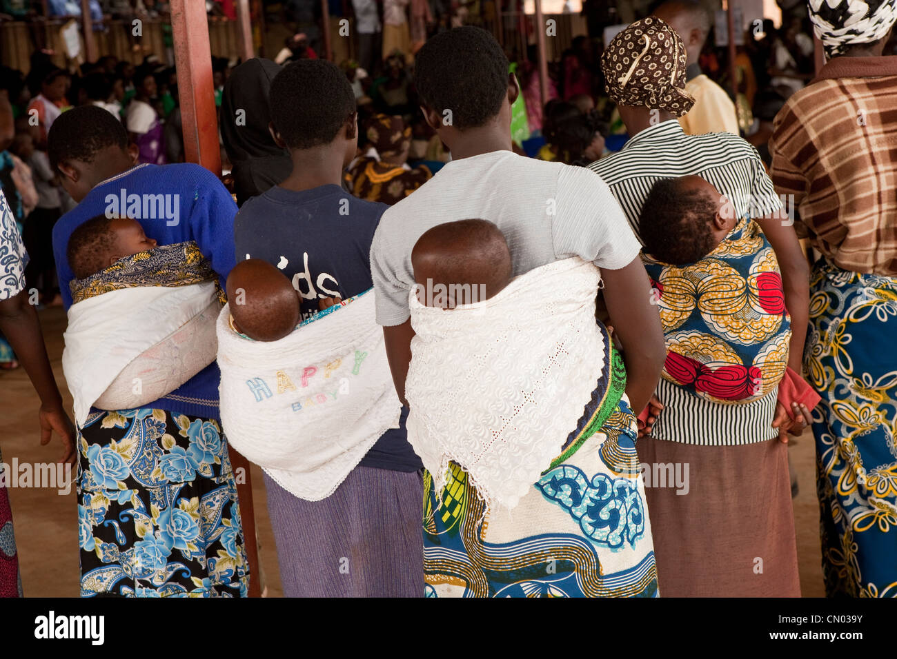 Women carry their young babies on their back at International Women's ...