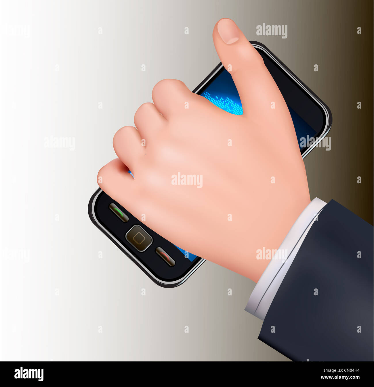Hand holding mobile telephone Stock Photo - Alamy