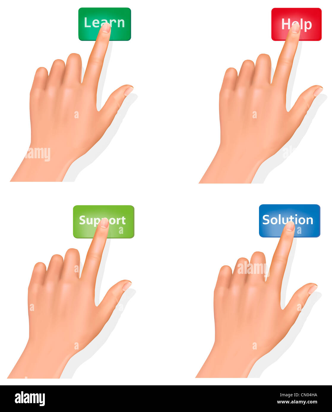 Set of hands pushing different buttons. Vector Stock Photo - Alamy Set of hands pushing different buttons. Vector Stock Photo - Alamy