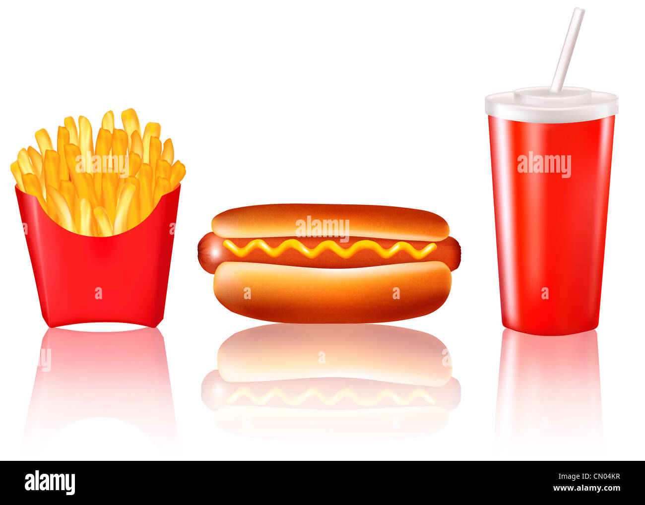 Big group of fast food products Stock Photo - Alamy