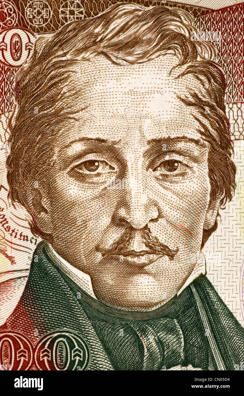 Francisco de Paula Santander (1792-1840) on 500 Pesos Oro 1993 Banknote ...