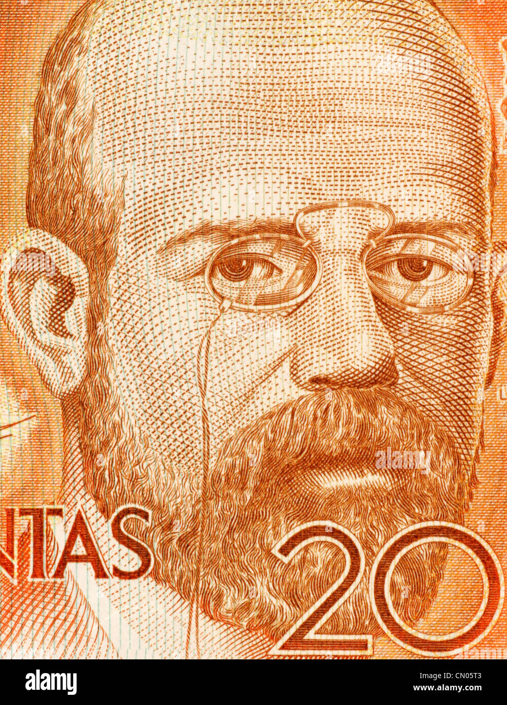 Leopoldo Alas aka Clarin (1852-1901) on 200 Pesetas 1980 Banknote From ...