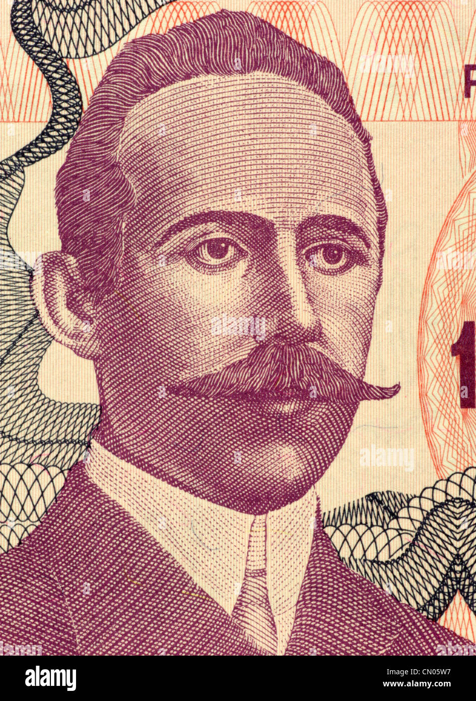 Petar Kocic (1877-1916) on 100000 Dinara 1993 Banknote from Bosnia ...