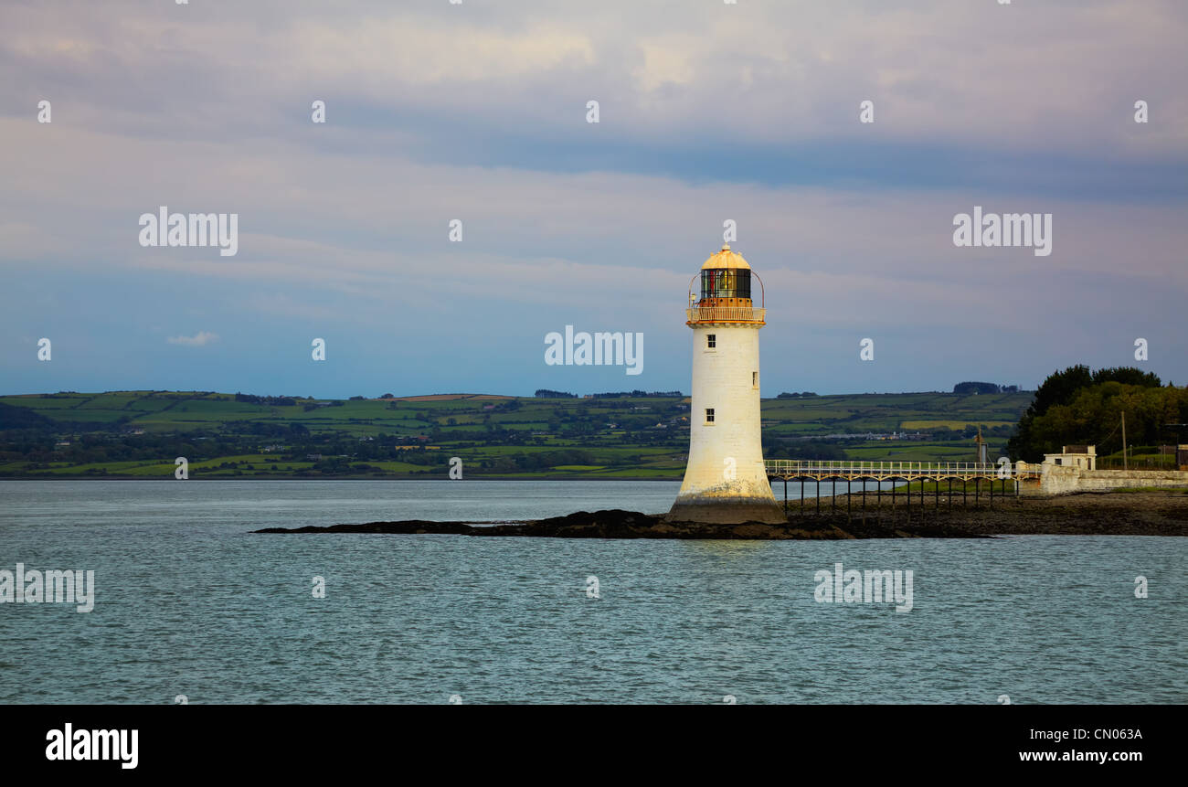 Tarbet lighthouse and the Shannon river estuary, Ireland Stock Photo ...