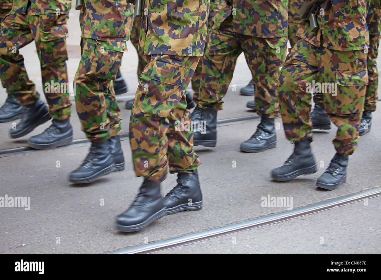 Military men marching on the parade Stock Photo - Alamy