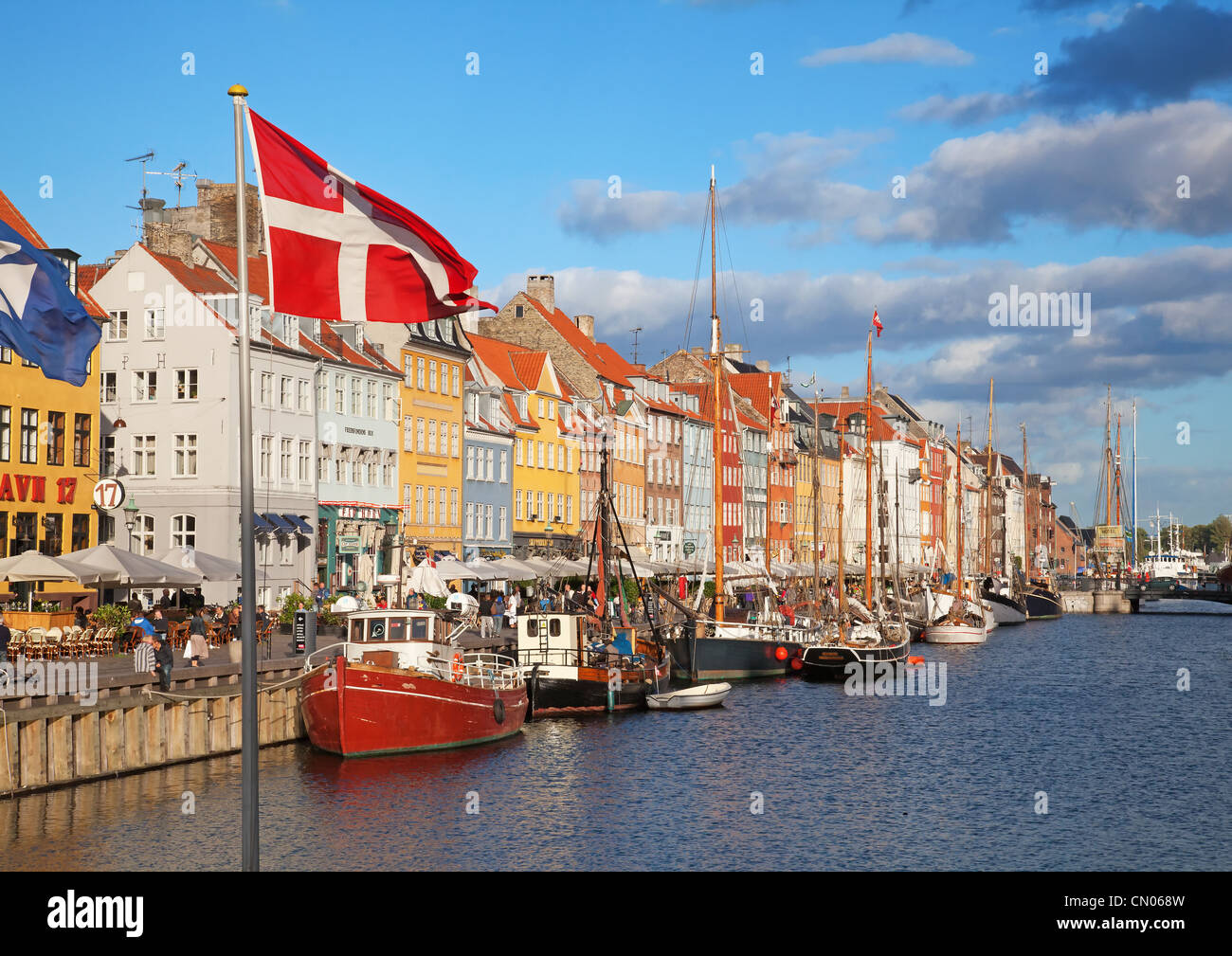 COPENHAGEN, DENMARK - AUGUST 25: unidentified people enjoying sunny ...