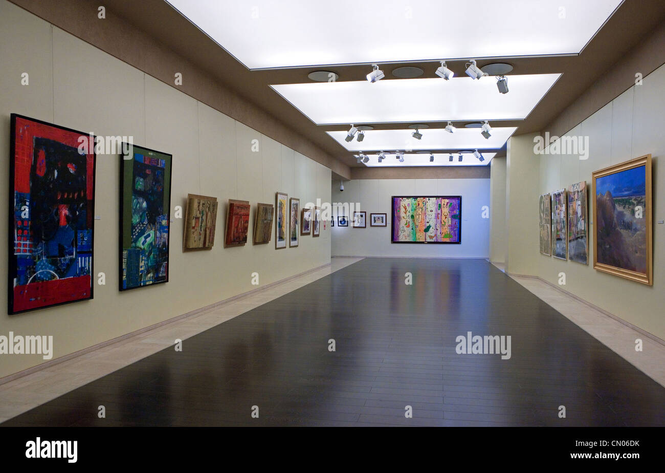 Bahrain, Manama, the modern art sector of the National Museum Stock ...