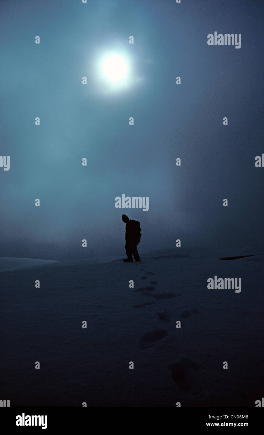 Sad man in snow hi-res stock photography and images - Alamy
