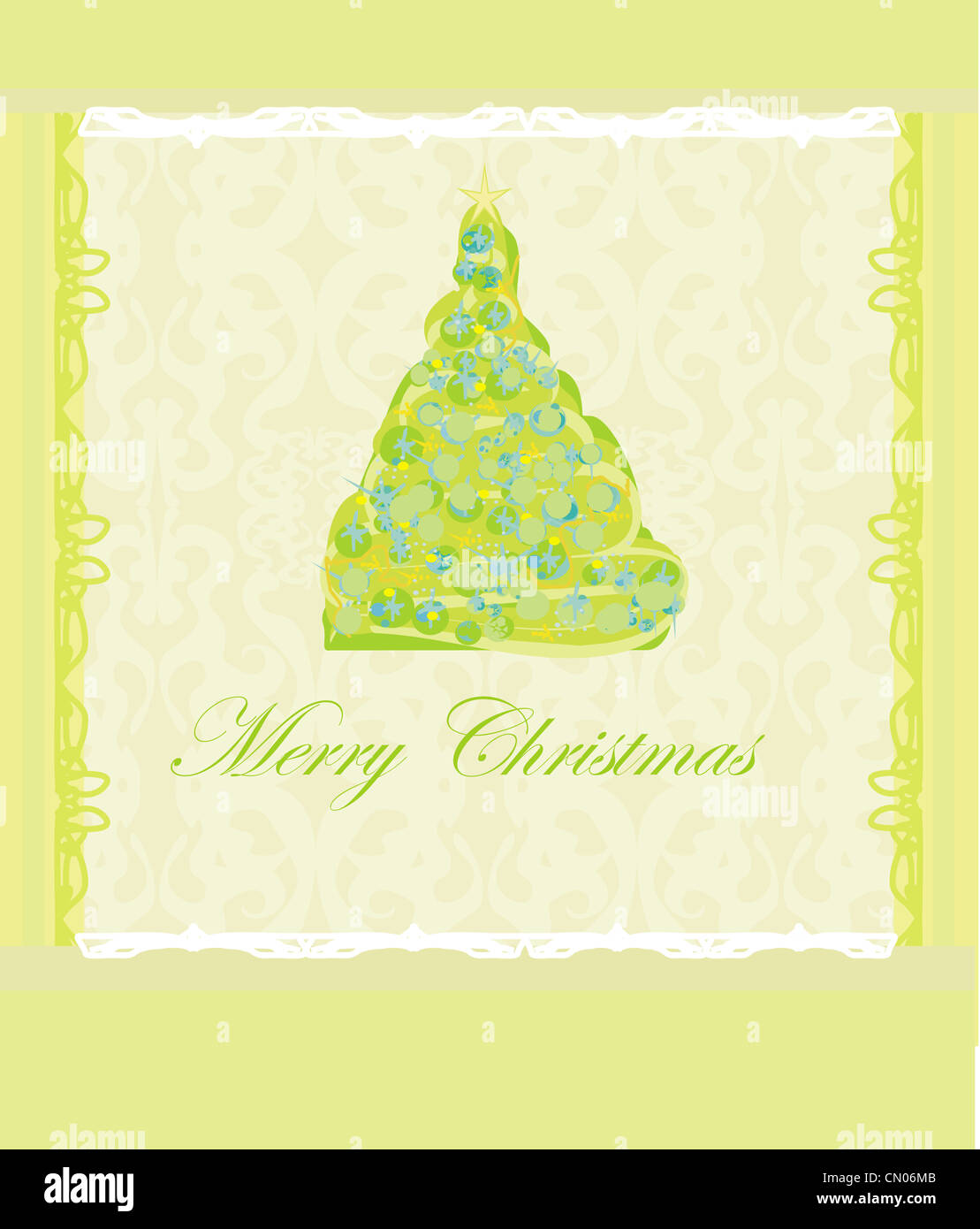 Abstract christmas tree card Stock Photo - Alamy