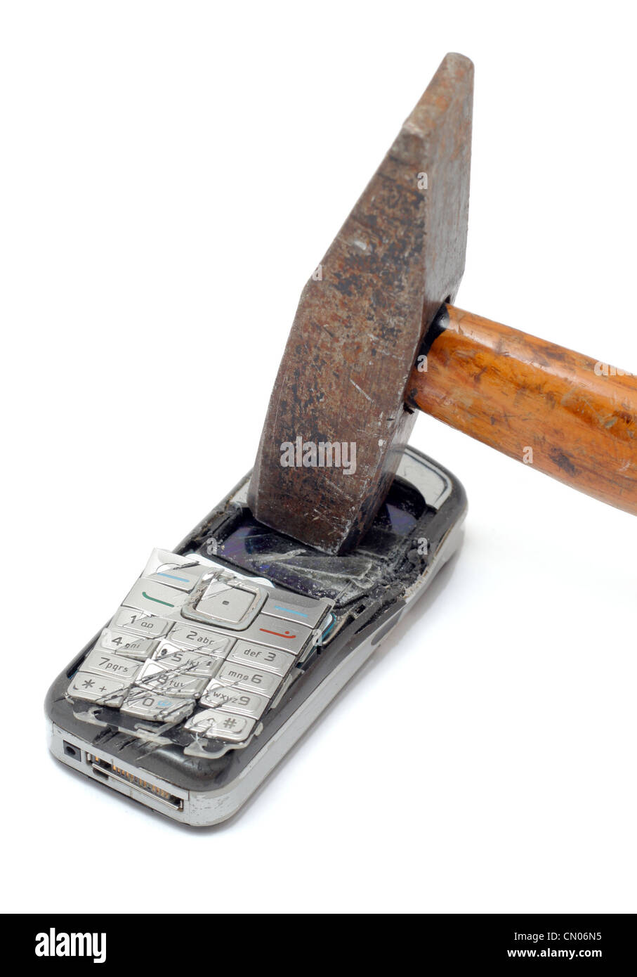 Smashed mobile phone Stock Photo - Alamy