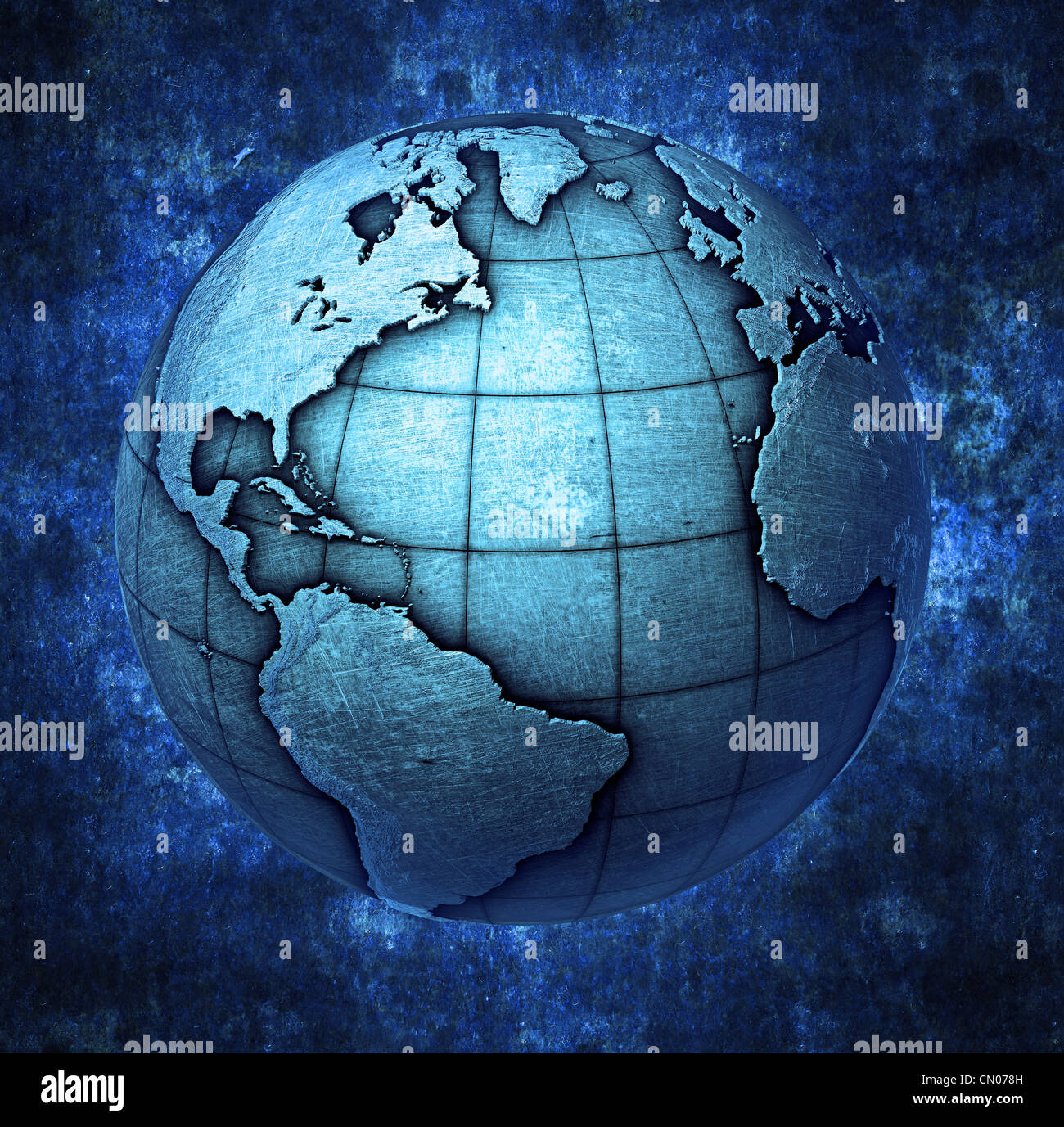 3D metallic Earth globe background Stock Photo - Alamy