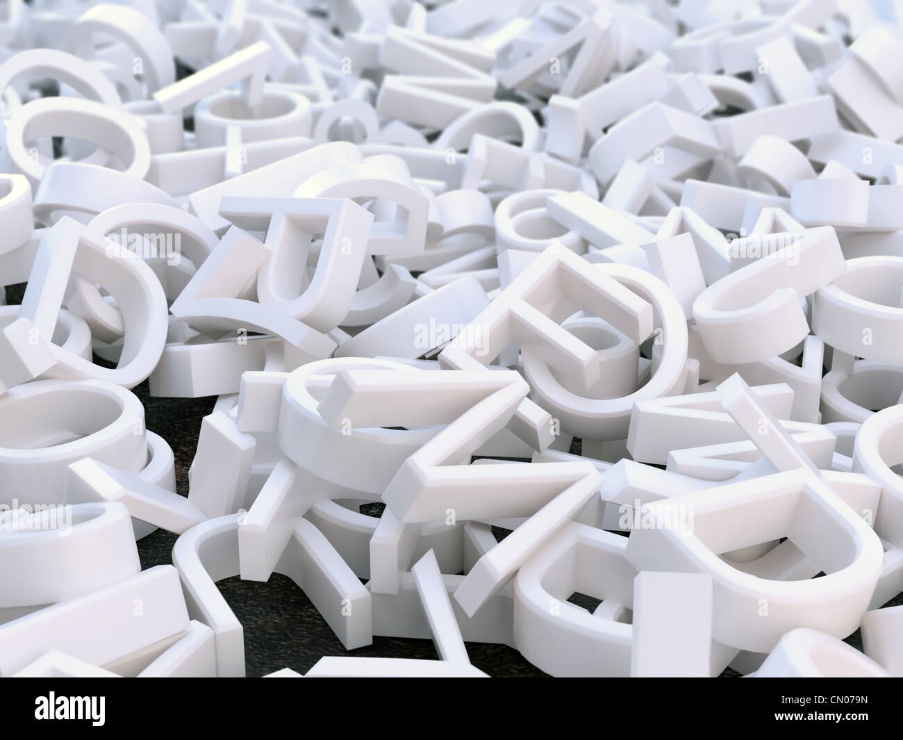 White abstract 3d letters background Stock Photo - Alamy