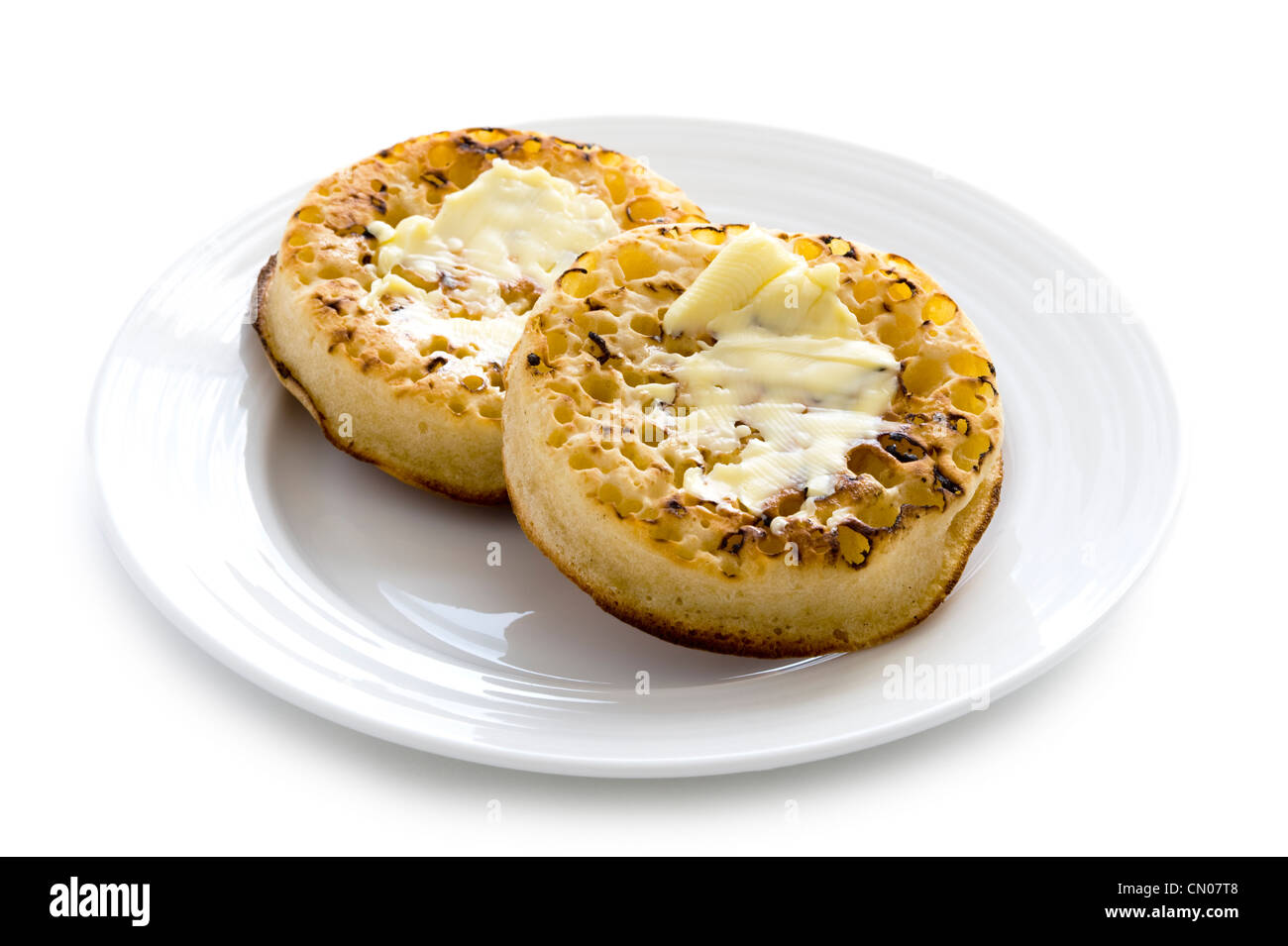 Crumpets butter plate hi-res stock photography and images - Alamy