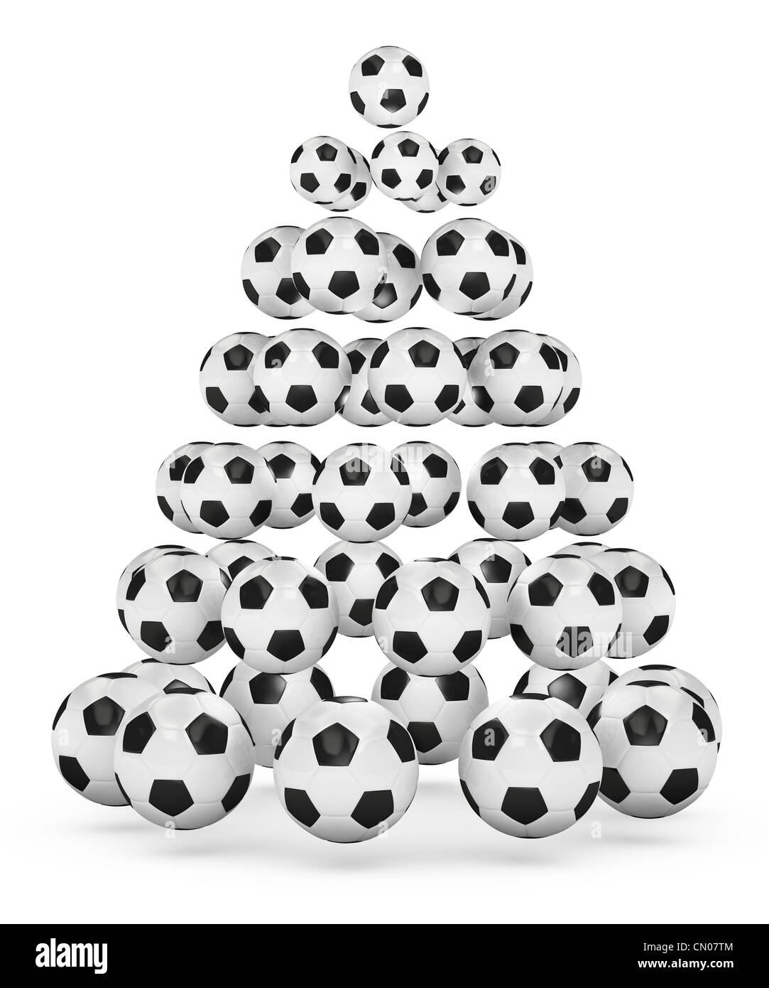 Soccer theme christmas tree Black and White Stock Photos & Images - Alamy