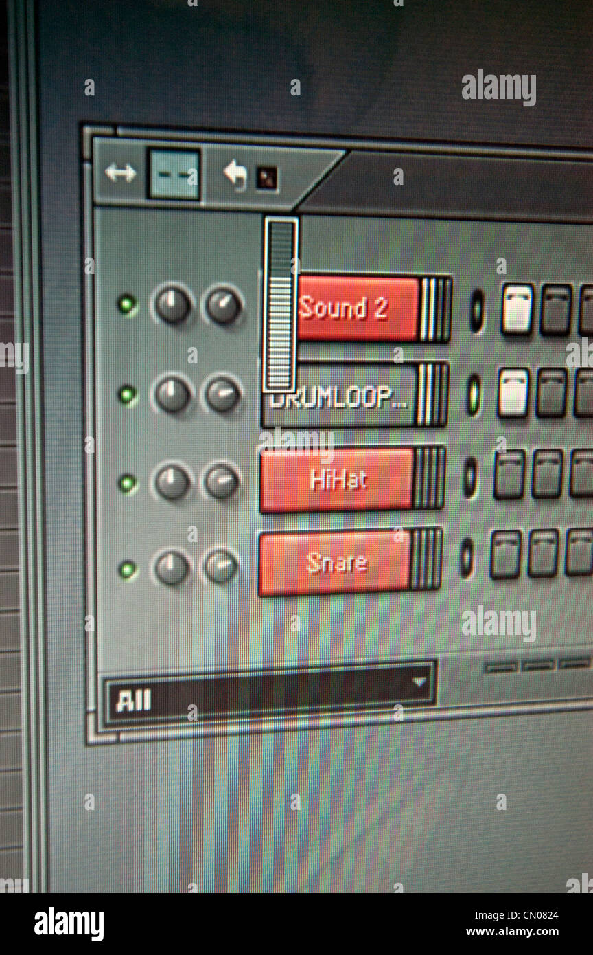 Fruityloops music recording software Stock Photo - Alamy