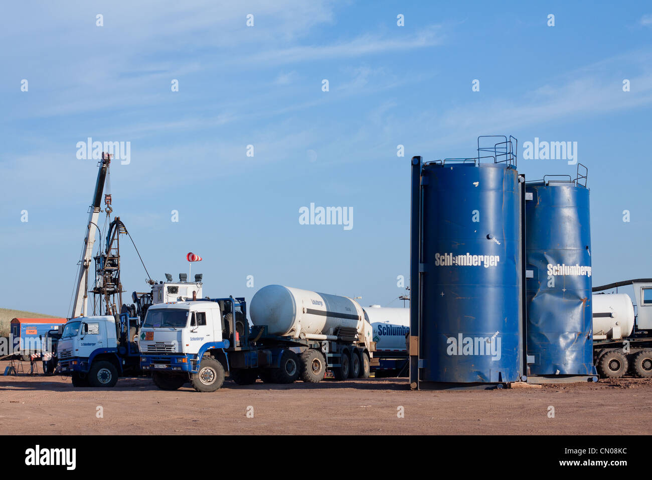 Schlumberger installation on a drilling site in Russia Stock Photo - Alamy