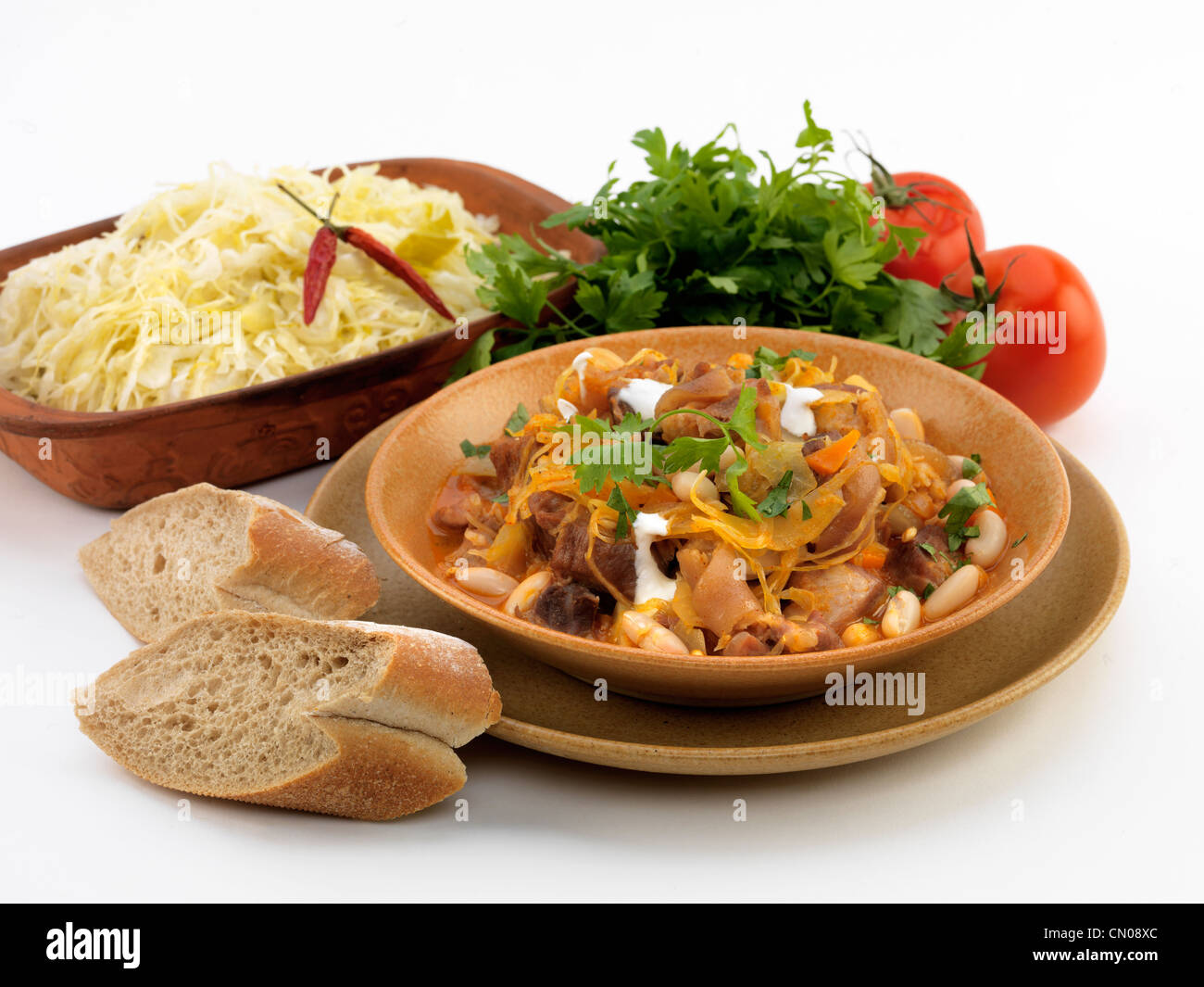 Trotter one-course dish Stock Photo - Alamy