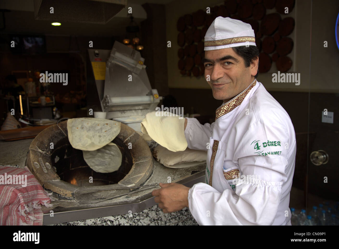 man making a kebab bread Stock Photo - Alamy
