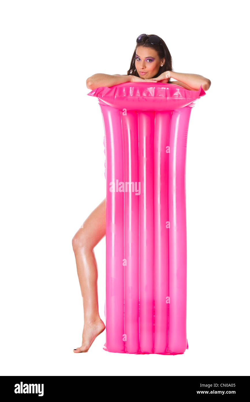 Pink woman beach Cut Out Stock Images & Pictures - Alamy