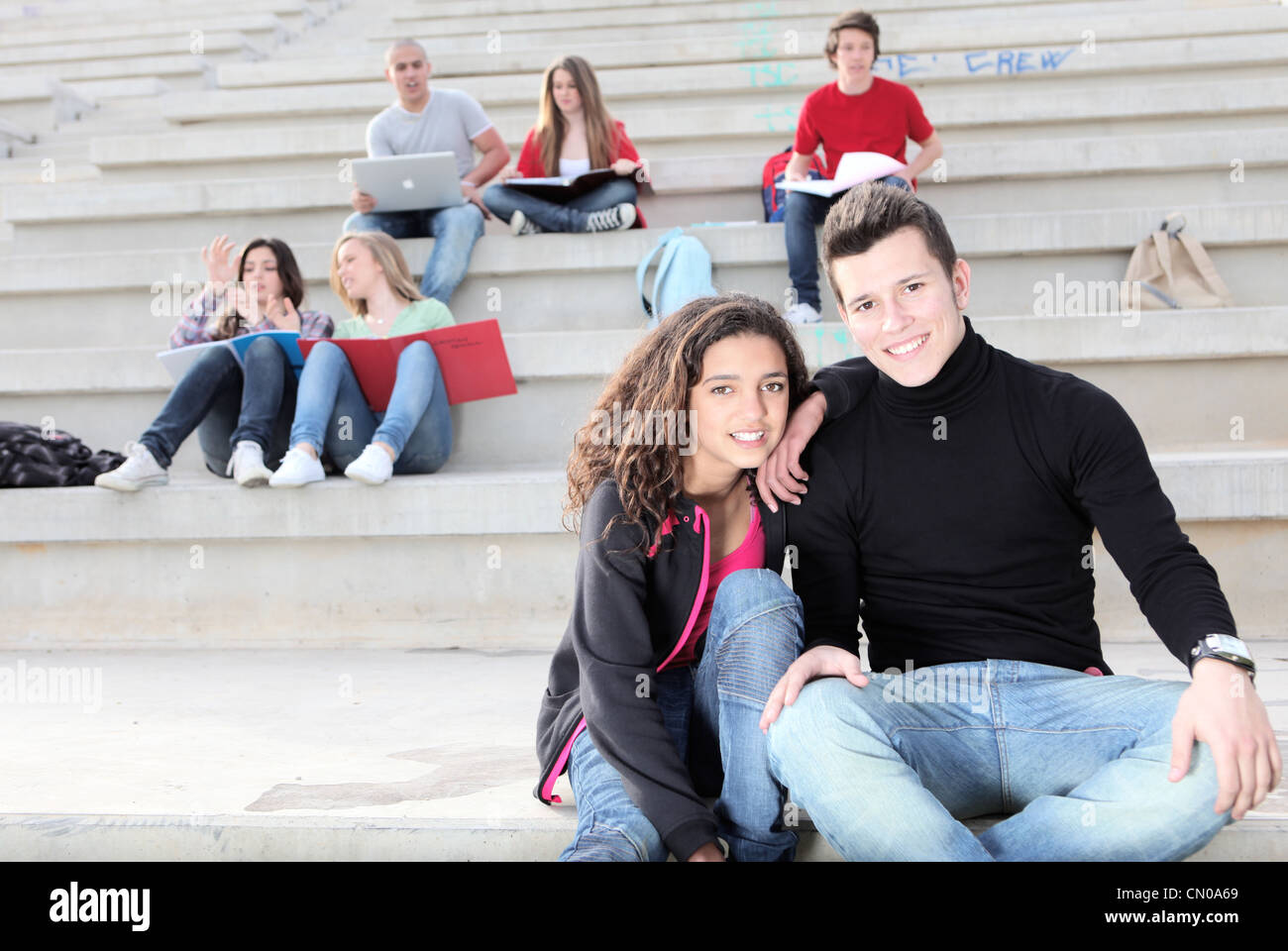 college school or university students on campus Stock Photo - Alamy