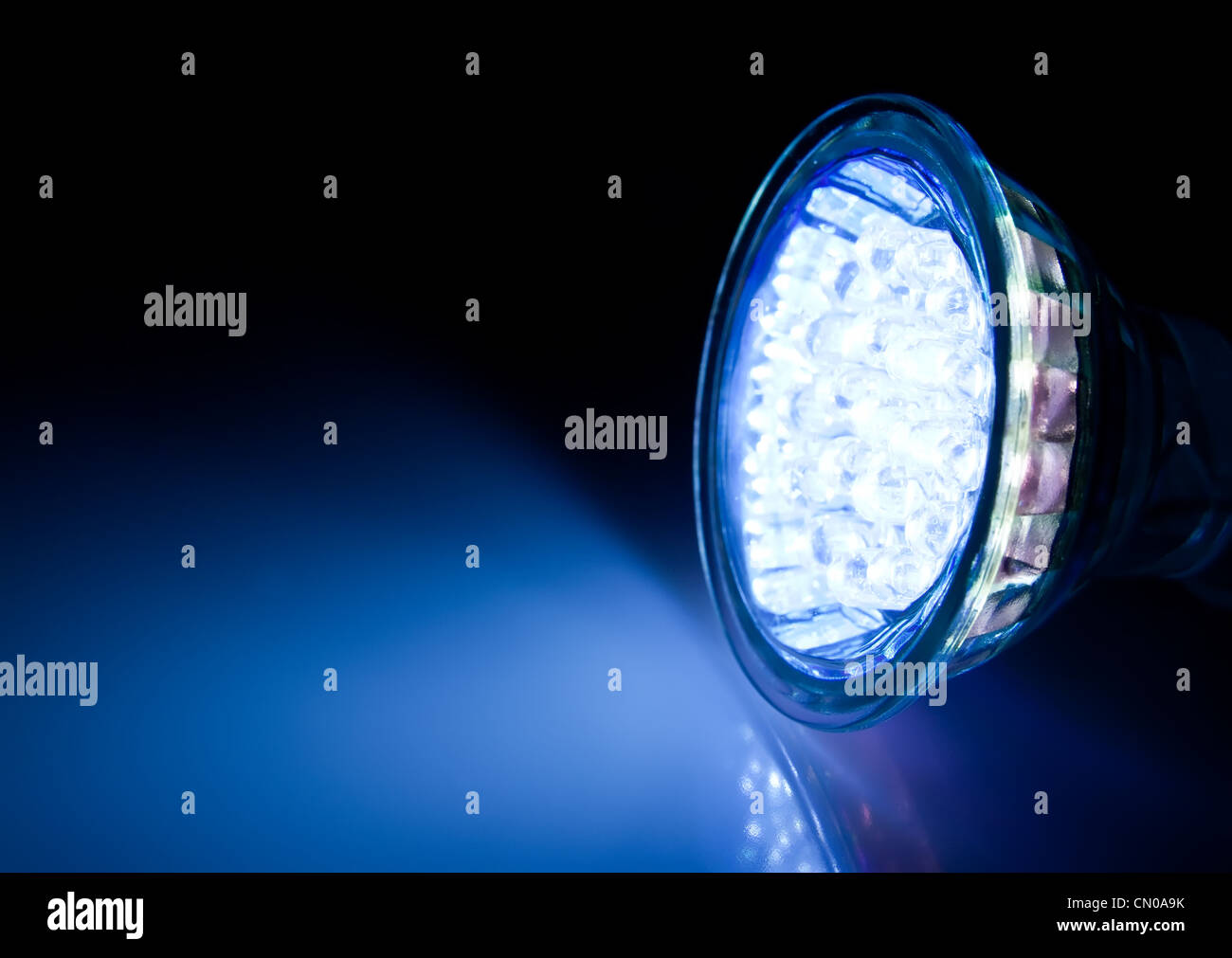 Blue beam of led lamp Stock Photo - Alamy