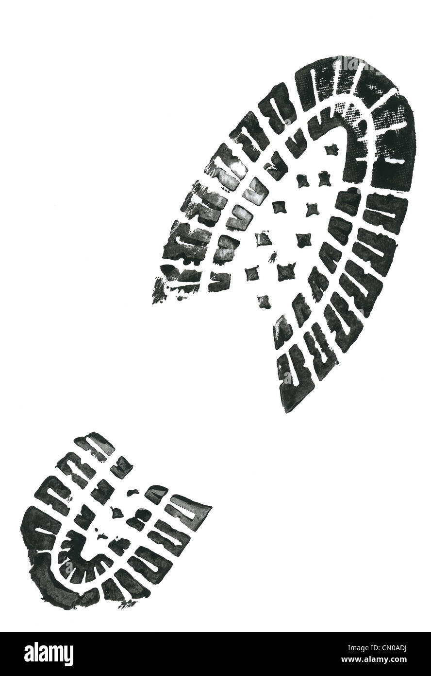Black shoe print hi-res stock photography and images - Alamy