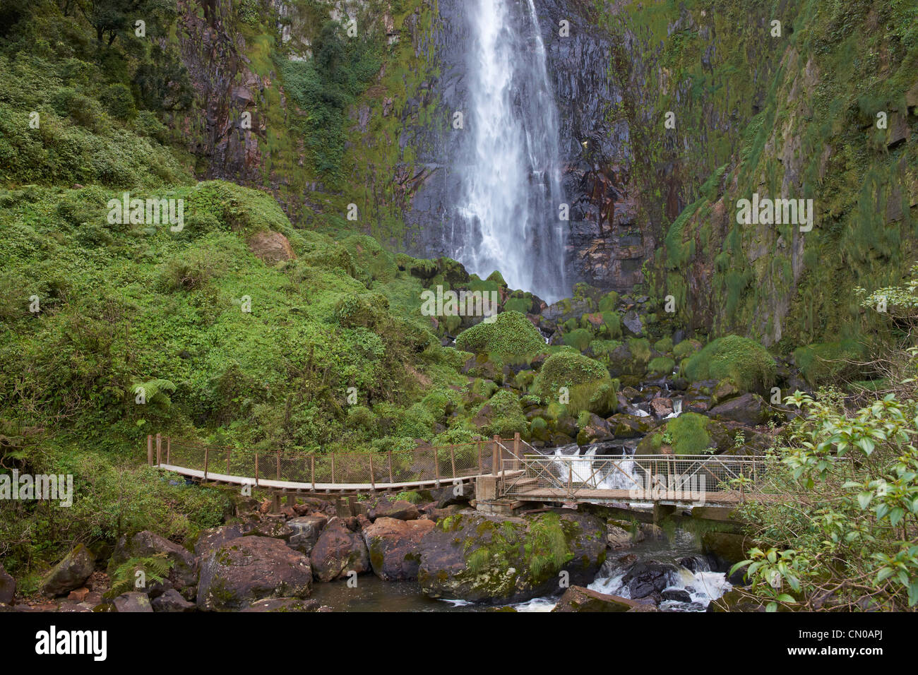 Bridge with waterfall hi-res stock photography and images - Alamy